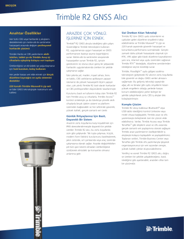 TRIMBLE R2 GNSS Receiver Veri Sayfası | Manualzz