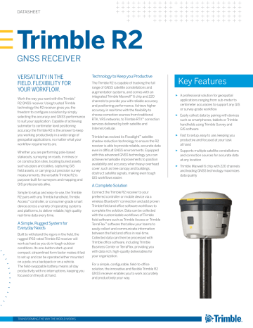 Trimble R2 GNSS Receiver Datasheet | Manualzz