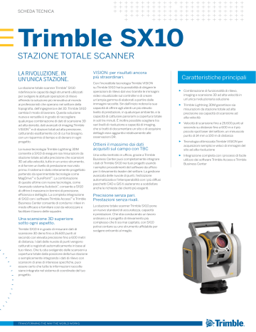 TRIMBLE SX10 Scanning Total Station Scheda dati | Manualzz