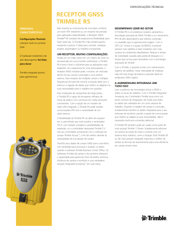 TRIMBLE R5 GNSS Ficha de dados | Manualzz