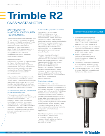 TRIMBLE R2 GNSS Receiver Teabelehe | Manualzz