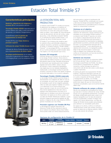 TRIMBLE S7 Total Station Ficha de datos | Manualzz