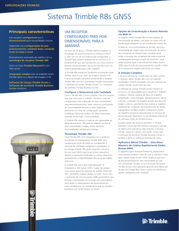 TRIMBLE R8s GNSS Ficha de dados | Manualzz