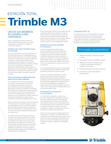 TRIMBLE M3 Ficha de datos | Manualzz
