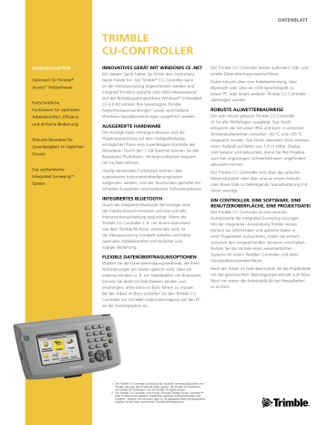 TRIMBLE CU Controller Datenblatt | Manualzz