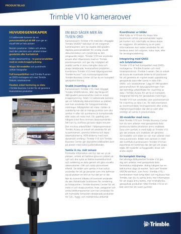 TRIMBLE V10 Datablad | Manualzz