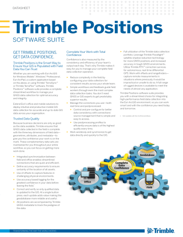 Trimble Positions Software Datasheet | Manualzz