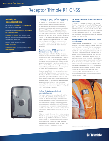 TRIMBLE R1 GNSS Receiver Ficha de dados | Manualzz