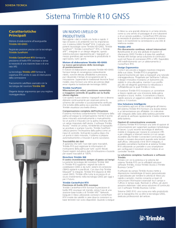 TRIMBLE R10 GNSS Scheda dati | Manualzz