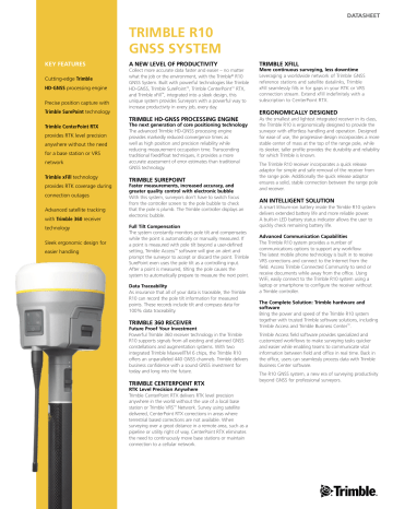 Trimble R10 GNSS Datasheet | Manualzz