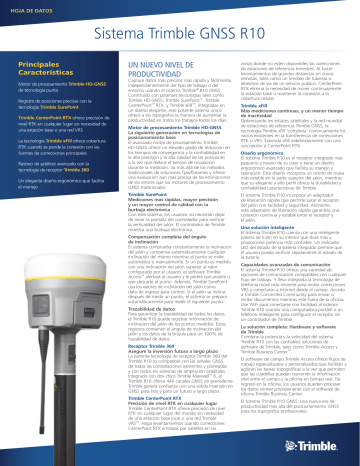 TRIMBLE R10 GNSS Ficha de datos | Manualzz