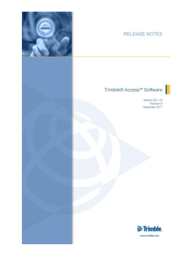 TRIMBLE Access Software - User Guide
