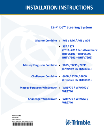Trimble EZ-Pilot Steering System User Guide | Manualzz