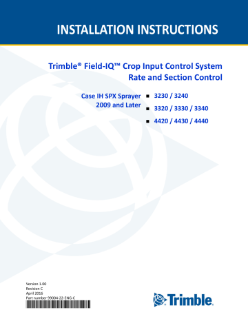 Trimble Field-IQ Crop Input Control System User Guide | Manualzz