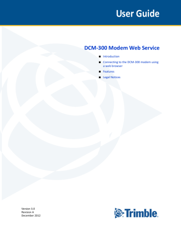 Trimble DCM-300 Modem User Guide | Manualzz