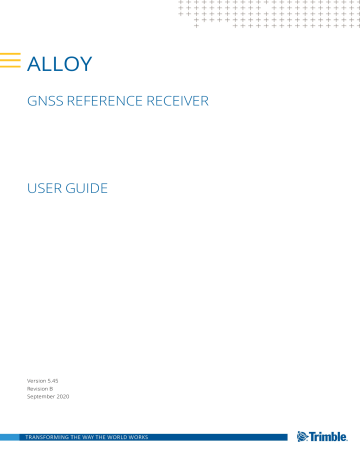 Trimble Alloy GNSS Receiver User Guide | Manualzz