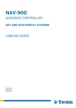 TRIMBLE XCN-1050 Display - User Guide