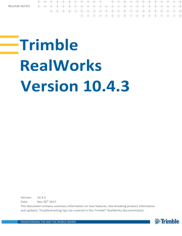 Trimble RealWorks User Guide | Manualzz