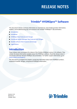 TRIMBLE HydroPro - User Guide | manualzz.com