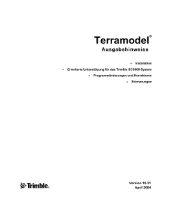 TRIMBLE Terramodel - User guide | manualzz.com