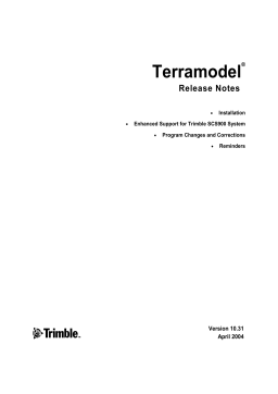 TRIMBLE Terramodel - User Guide
