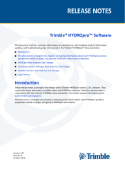 TRIMBLE HydroPro - User Guide