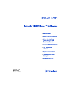 TRIMBLE HydroPro - User Guide | manualzz.com