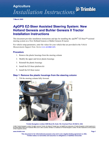 Trimble EZ-Steer System User Guide | Manualzz