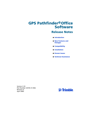 Trimble GPS Pathfinder Office User Guide | Manualzz
