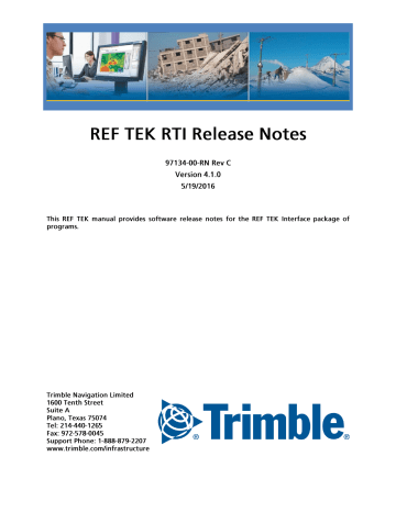 Trimble REF TEK RTI User Guide | Manualzz