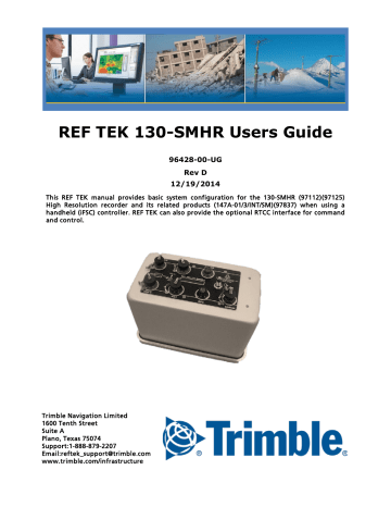 Trimble REF TEK 130 SMHR User Guide | Manualzz