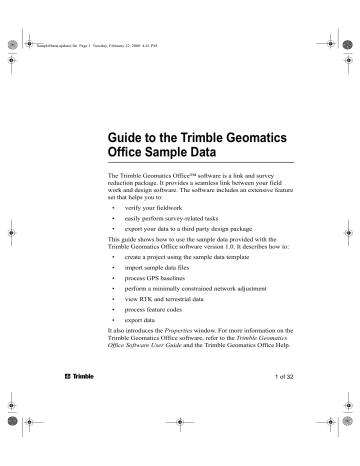 Trimble Geomatics Office User Guide | Manualzz