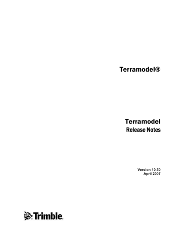 Trimble Terramodel User Guide | Manualzz