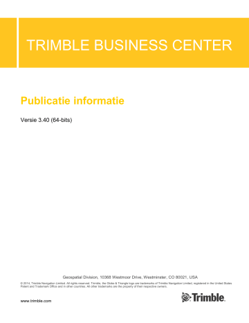 TRIMBLE Business Center Gebruikershandleiding | Manualzz