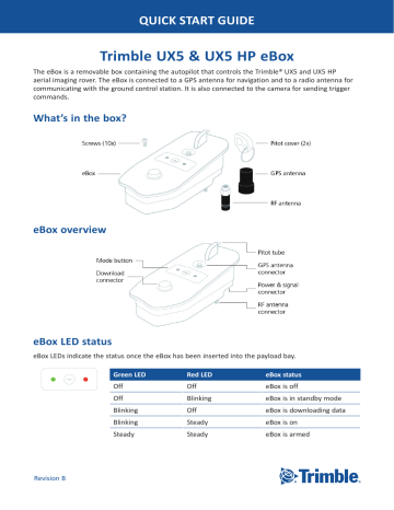 Trimble UX5/UX5HP,UX5 HP Aerial Imaging Solution User Guide | Manualzz