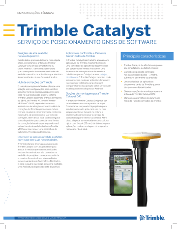 TRIMBLE CATALYST Ficha de dados | Manualzz