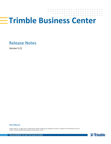 Trimble Business Center User Guide | Manualzz
