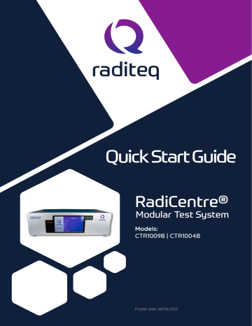 raditeq CTR1009B RadiCentre Modular Test System User Guide | Manualzz