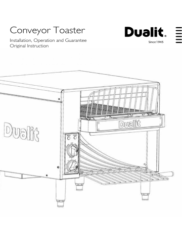 Dualit DCT2T Conveyor Toaster Instruction manual | Manualzz