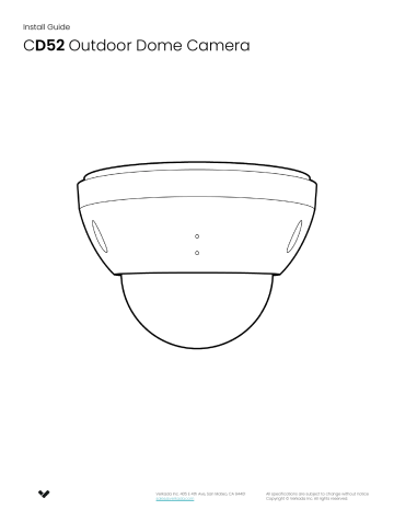 Verkada CD52 Indoor Dome Camera Installation Guide | Manualzz