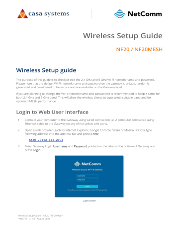 NetComm NF20 Wireless Router-Dsl Modem User Guide | Manualzz