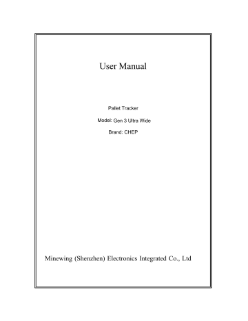 CHEP Gen 3 Ultra Wide Pallet Tracker User Manual | Manualzz