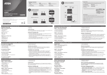 ATEN VE801 HDMI HDBaseT-Lite Extender Mode d'emploi | Manualzz