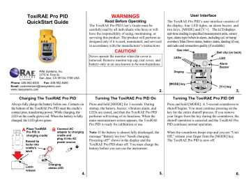 RAE Toxi Pro PID User Guide | Manualzz