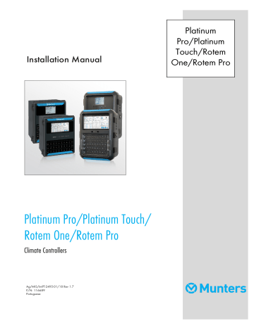 Munters Rotem One Climate Controllers Guia de instalação | Manualzz