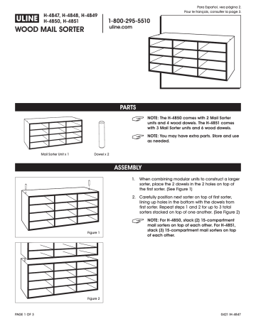 ULINE Wood Mail Sorter User Guide | Manualzz