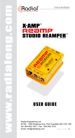 Radial X-AMP Reamp Studio Reamper User Guide | Manualzz
