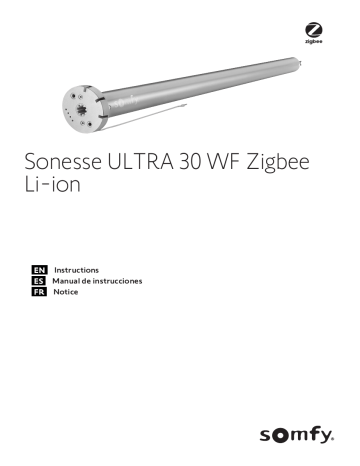 somfy Sonesse ULTRA 30 WF Zigbee Li-ion RTS Shade Motor Instructions | Manualzz