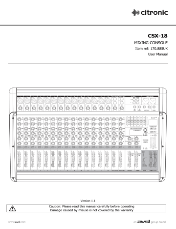 citronic CSX-18 Mixing Console User Manual | Manualzz
