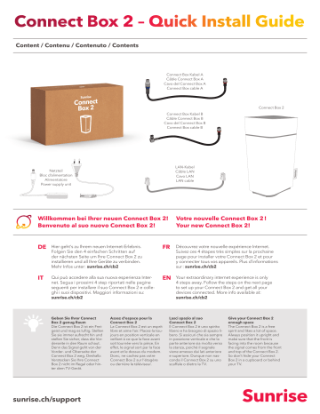 Sunrise Connect Box 2 Modem Installationsanleitung | Manualzz